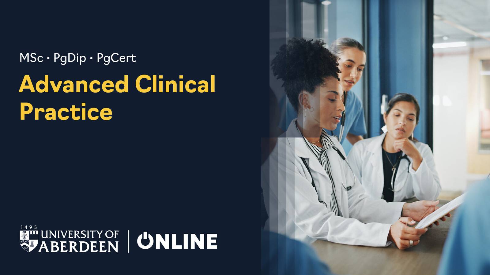 MSc Advanced Clinical Practice - Blended Masters Degree, PgDip and PgCert