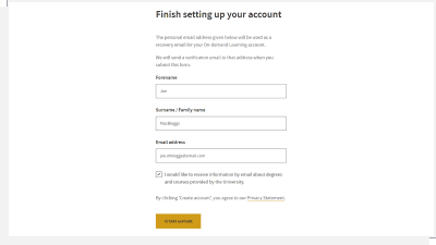 A Guide for Our Online Degree Students - Log in for the first time